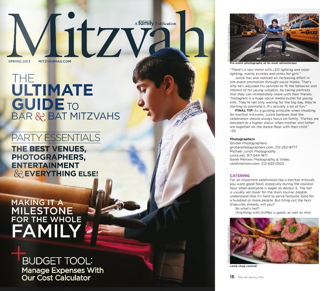 Mitzvah Magazine - Cover Spring 2013 - Michael Jurick Photographers